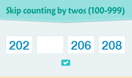 Skip counting by twos (100-999) | Math Interactive WorkSheets