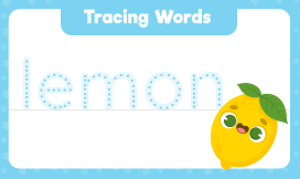 Tracing Words (lemon) | English Interactive WorkSheets